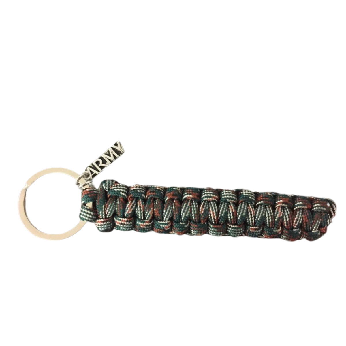 Army Paracord Camo Keychain- Pick Charm Infinity Collection