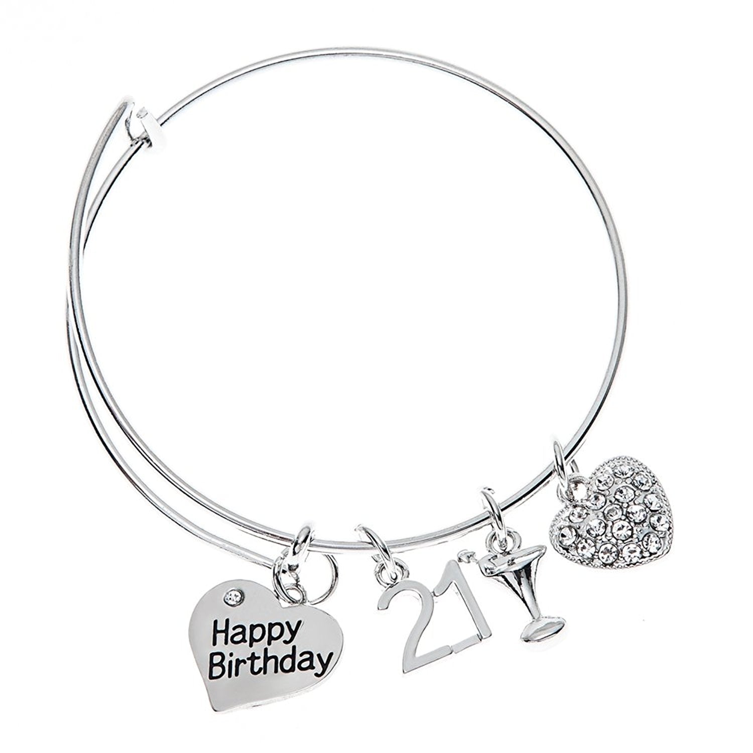 21st Birthday Birthday Adjustable Bangle Infinity Collection