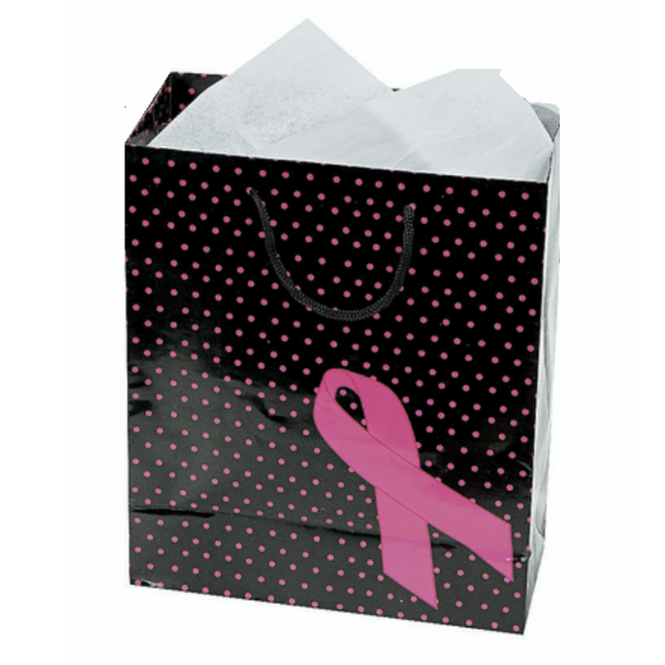 Pink Ribbon Awareness Ribbon Gift Bag Infinity Collection