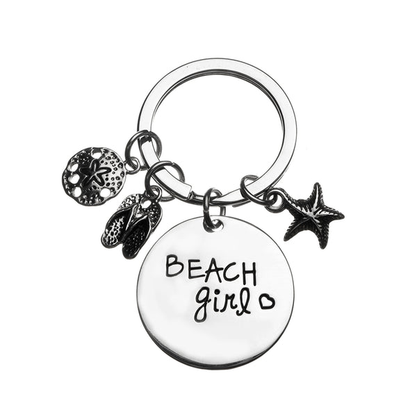 Beach Girl Keychain, Beach Jewelry, Gift for Beach Girls Infinity ...