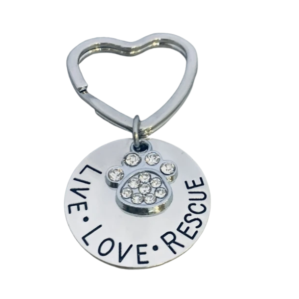 Pet Rescue Keychain, Live Love Rescue Infinity Collection